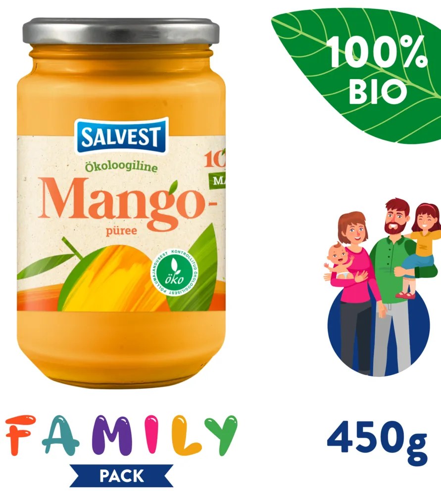 Salvest Ponn SALVEST Family BIO Mango 100% (450 g) 4m+