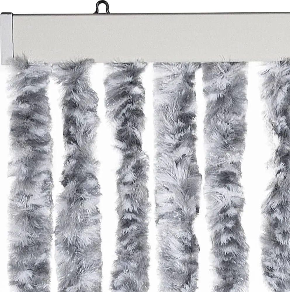 vidaXL Závěs proti hmyzu 100 x 200 cm žinylka [377336] Barva: Šedá a černá