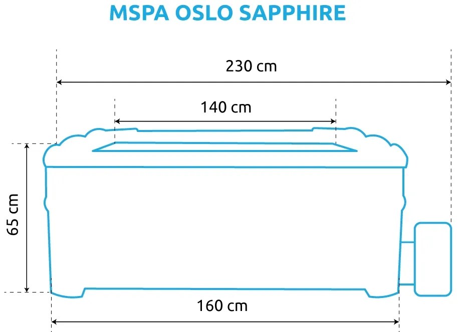 Marimex | Vířivý bazén MSPA Oslo Sapphire F-SA063W | 11400303