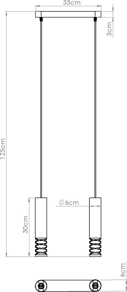 Závěsné svítidlo Lami, 2x bílé kovové stínítko