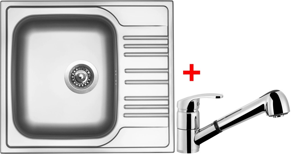 Set Sinks STAR 580 V matný + baterie LEGENDA S Chrom