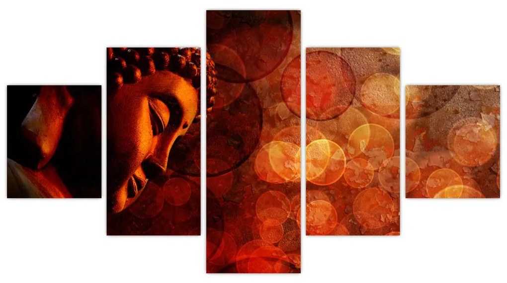 Obraz - Buddha v červených tónech (125x70 cm)