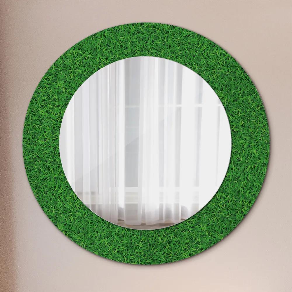 Kulaté dekorativní zrcadlo Zelená tráva fi 50 cm