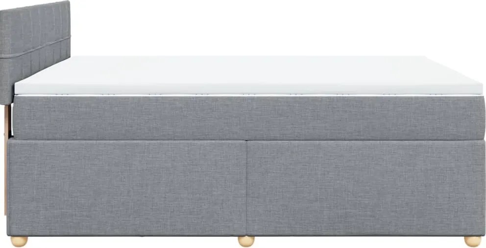 Box spring postel s matrací světle šedá 140 x 190 cm textil 3286675