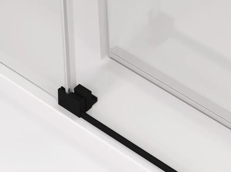 Sanswiss CADURA CAS2 posuvné sprchové dveře 130 cm Šířka: 1300 mm, Profil: Černá, Sklo: Screen 87
