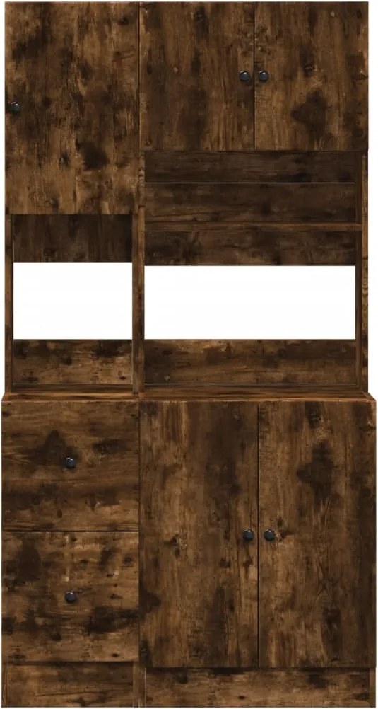 Kuchyňská skříňka kouřový dub 95 x 50 x 180 cm kompozitní dřevo 3276536