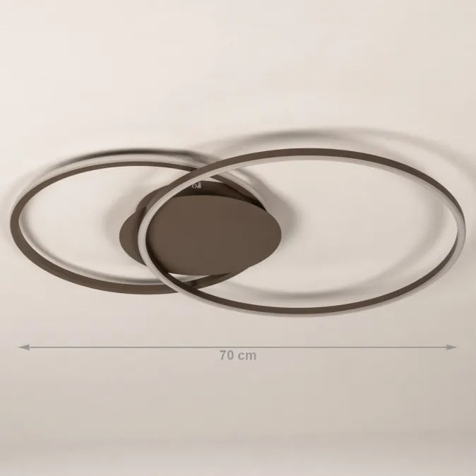 Stropní stmívatelné LED svítidlo Omega 750 Brown Big
