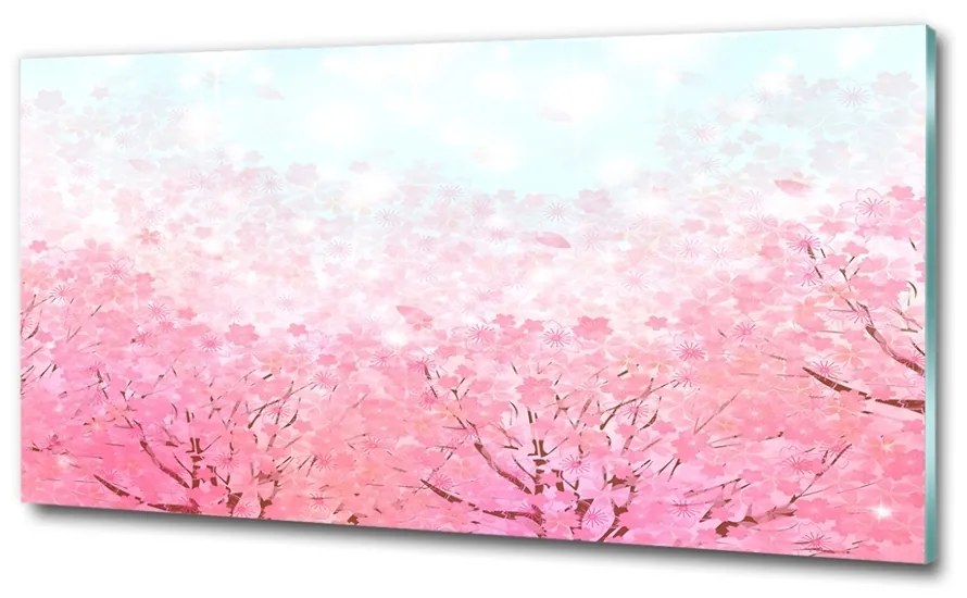 Wallmuralia Foto obraz skleněný horizontální Květy višně 100x50