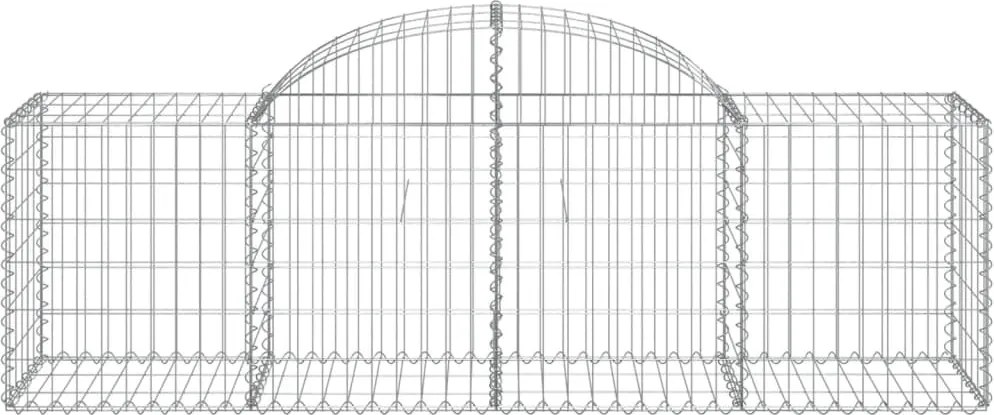 Klenuté gabionové koše 10 ks 200x50x60/80 cm pozinkované železo 3146286
