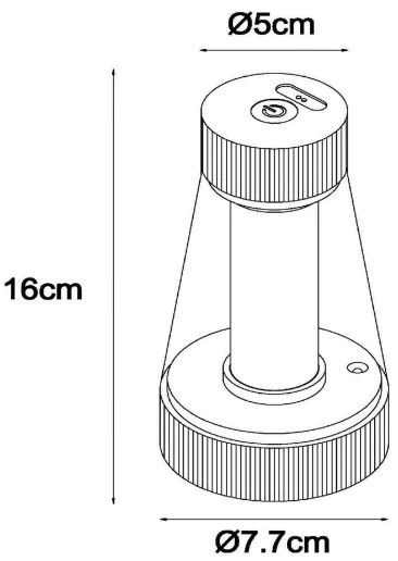 Lucide 45500/01/44 - LED Stmívatelná lampa LORALI LED/1,2W/4V IP44 žlutá
