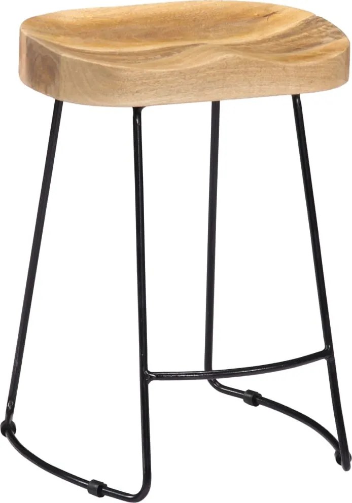vidaXL Barové stoličky Gavin 2 ks masivní mangovníkové dřevo [247836] Barva: tmavě hnědá