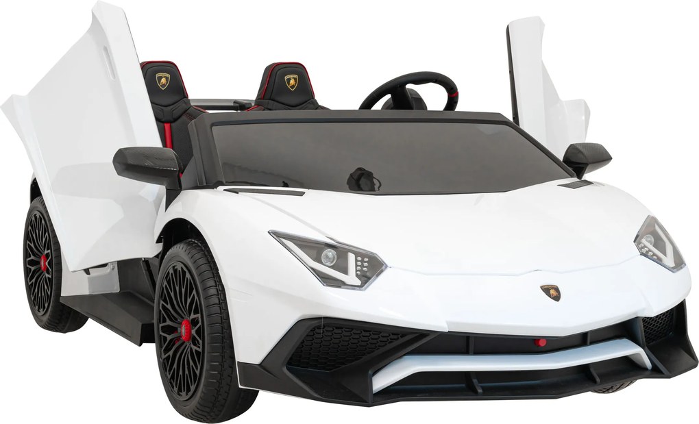 Ramiz Elektrické autíčko Lamborghini Aventador SV pro 2 děti bílé
