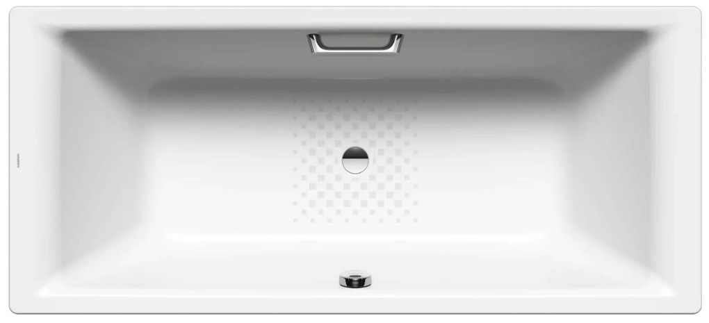 Kaldewei Ambiente - Obdélníková vana Puro Duo 664, 180x80 cm, s otvory pro madlo, antislip, bílá 266410220001