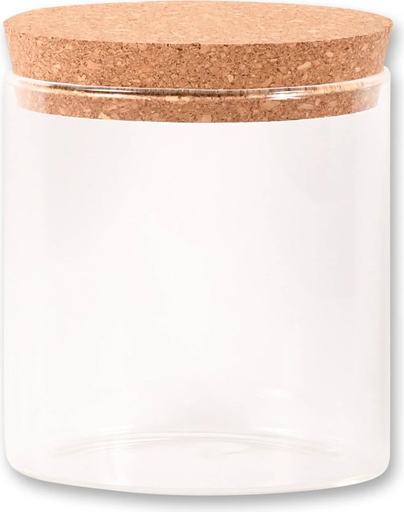 Skleněná kuchyňská dózá s korkovým víkem, 500 ml