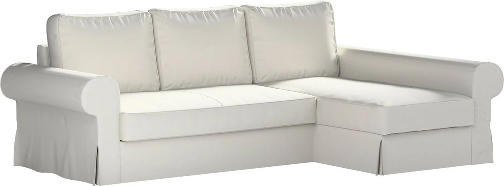 Potah na pohovku IKEA Backabro rozkládací se šezlongem barva šedá látka pletený vzor