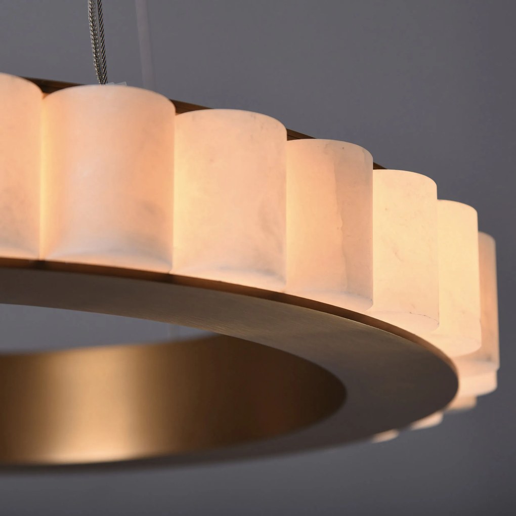 Toolight Toolight, LED stropní svítidlo 50cm, 27W, dálkové ovládání, APP1801-CP, zlatá matná-imitace kamene, OSW-05979