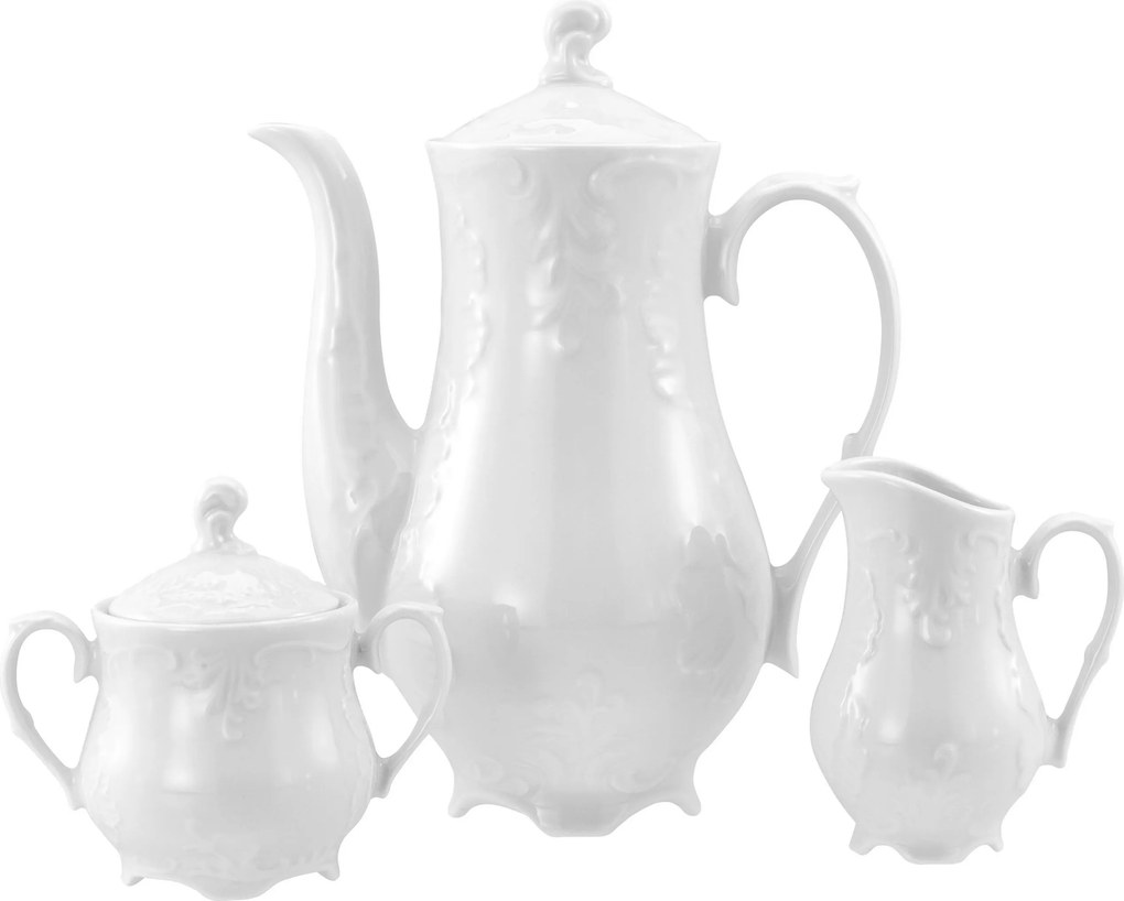 XXXLutz KÁVOVÁ SOUPRAVA Rokoko weiss 3dílné Creatable - Online Only nádobí - 007768068803