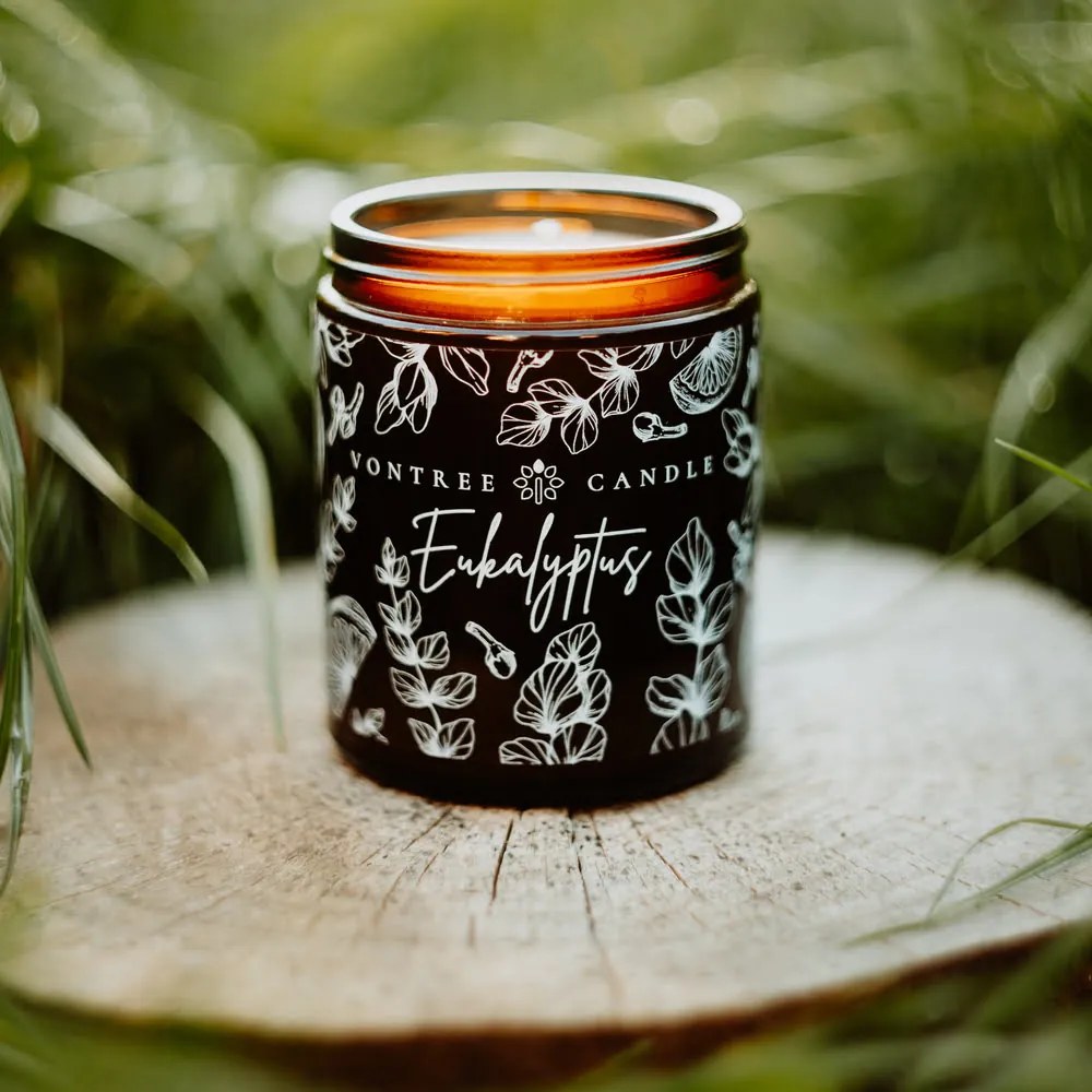 Přírodní sójová svíčka VonTree CANDLE |  Eukalyptus a Hřebíček | 180 ml