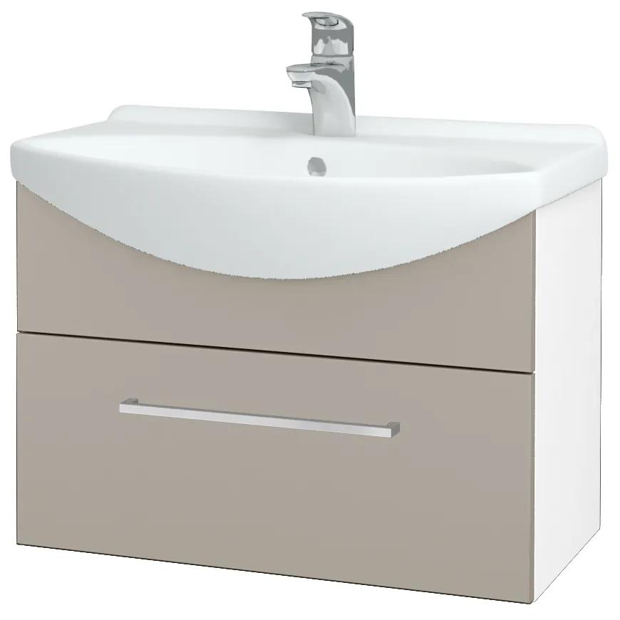Dřevojas Koupelnová skříň TAKE IT SZZ 65 Varianta: N01 Bílá lesk / Úchytka T01 / D05 Oregon
