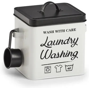 Zeller Present Kovový úložný box na prací prášek, s dávkovačem LAUNDRY