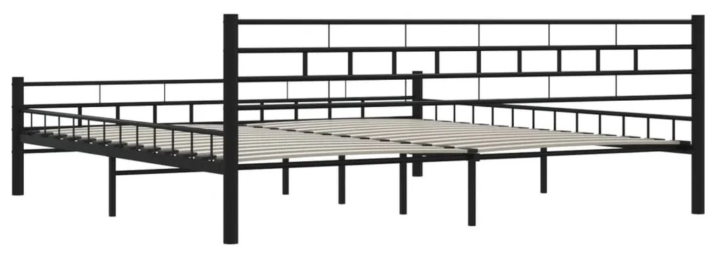 vidaXL Marketos Rám postele černý ocel 200 x 200 cm