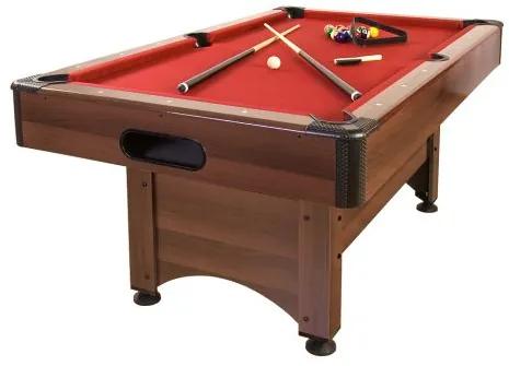 GamesPlanet® 1421 Kulečníkový stůl s vybavením, 6 ft, červený