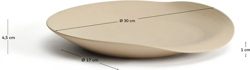Keramický dekorační tác ø 30 cm Ebenor – Kave Home