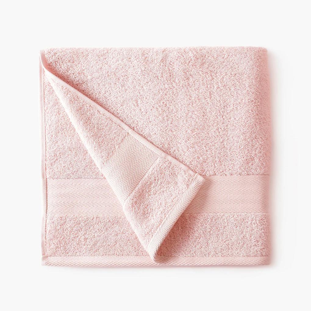 Goldea froté ručník / osuška mali - pastelově růžový 70 x 140 cm