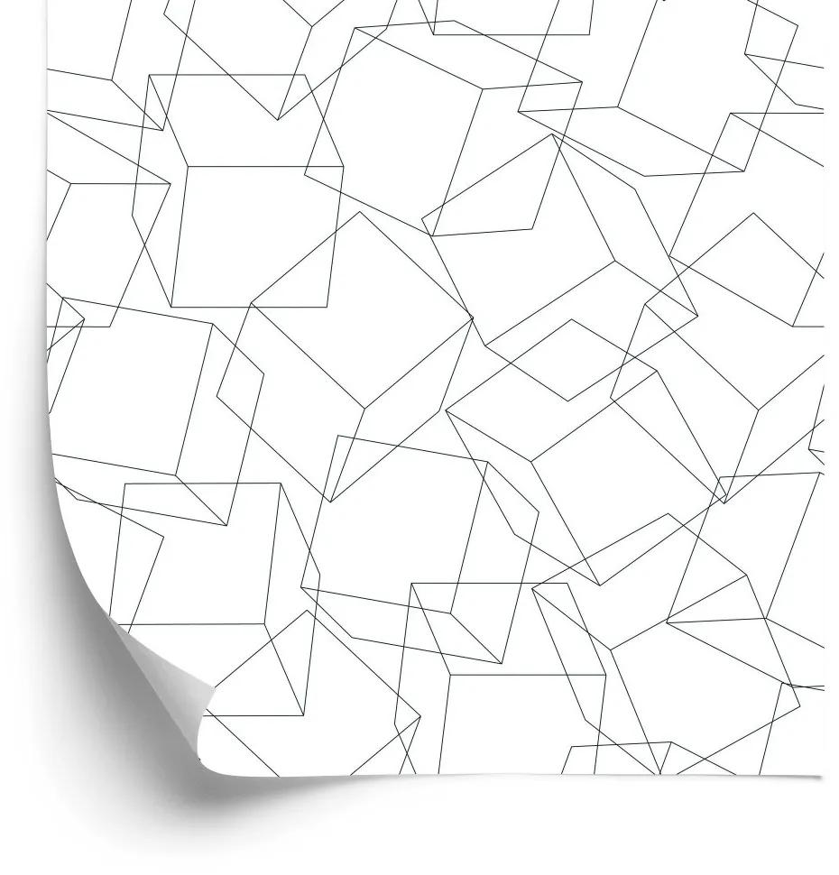 Tapeta Na Zeď Geometrický - Minimalistický 3D Efekt Vliesová tapeta 53x1000