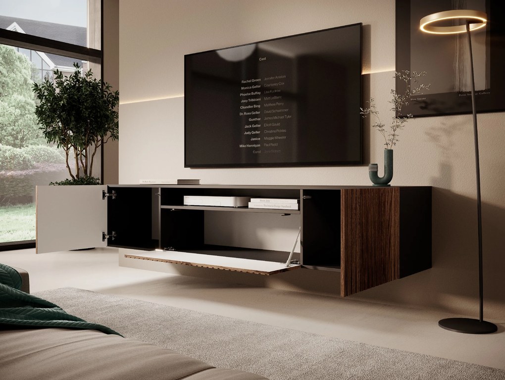 ADRK Furniture Šatní skříň RTV Miro na zavěšení RTV-MIR-BK