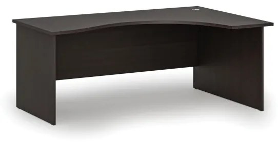 Ergonomický kancelářský pracovní stůl PRIMO WOOD, 1800 x 1200 mm, pravý, wenge