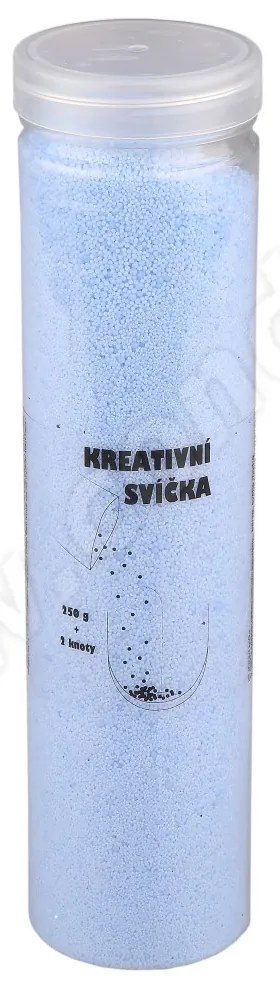 Kreativní svíčka kerzensand 250g + 2 knoty světle modrá