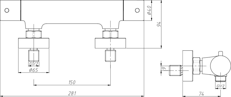 Mereo Mereo, Sprchová sada s termostatickou baterií, BTS02N