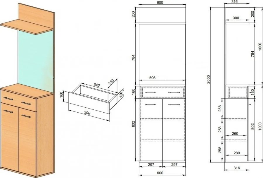 Casarredo ARMADI II předsíňová stěna sonoma