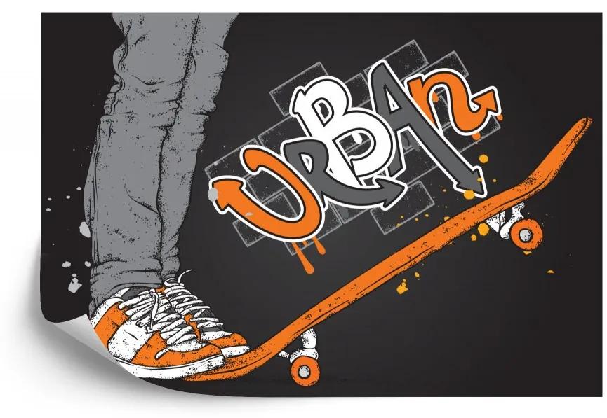 Fototapeta Bruslař A Skateboard Hladký vinyl 208x146