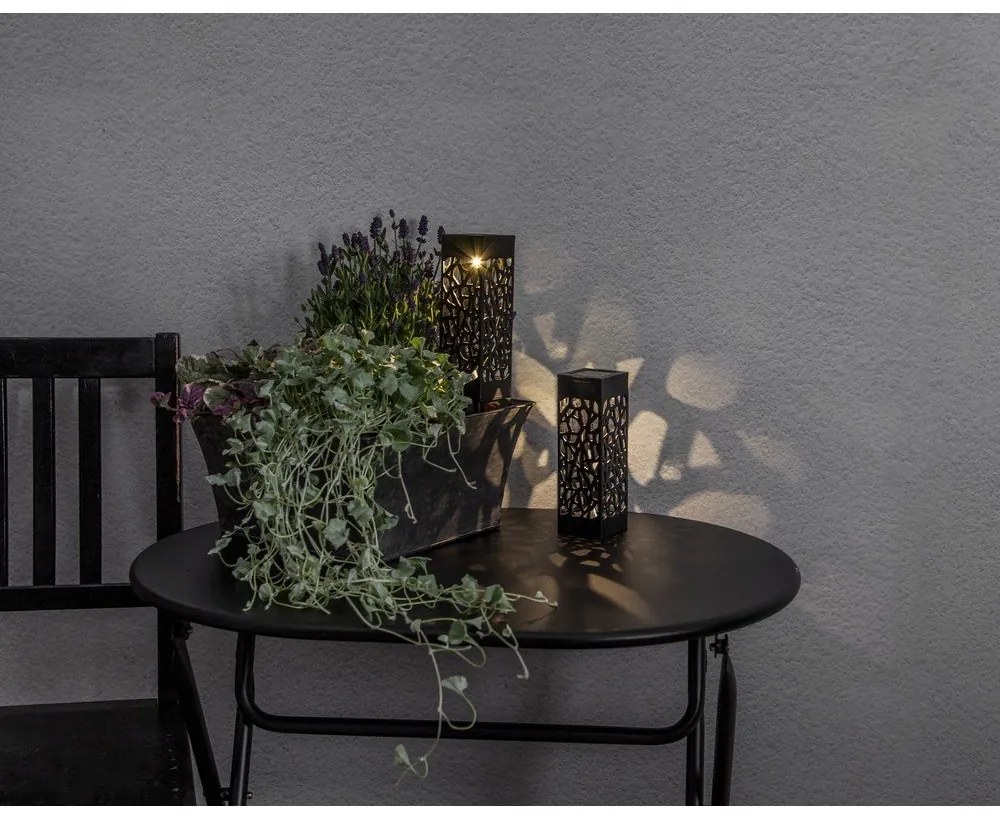 Sada 2 venkovních solárních LED svítidel Star Trading Izola, výška 18 cm