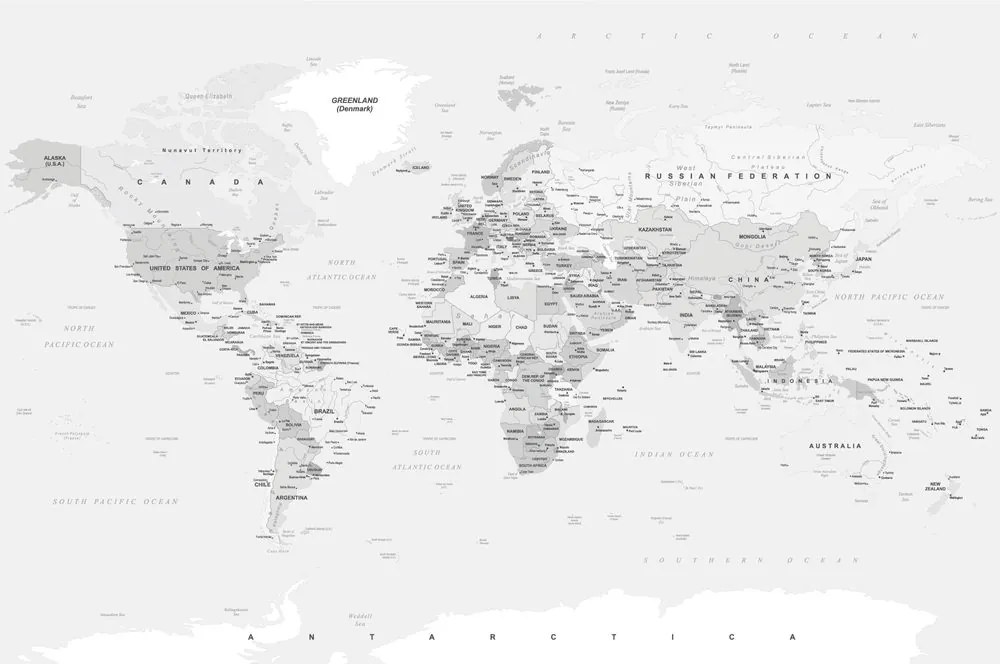 Tapeta klasická černobílá mapa s okrajem