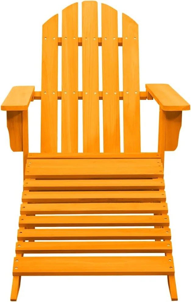 Zahradní židle Adirondack s podnožkou masivní jedle oranžová 315868