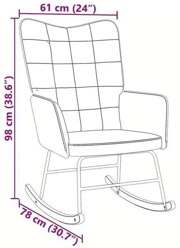 Křeslo relaxační, houpací, kov černý, dřevo tmavé, látka žlutá, NoBi VASCO 2