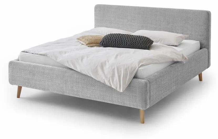Šedá čalouněná dvoulůžková postel 180x200 cm Mattis - Meise Möbel