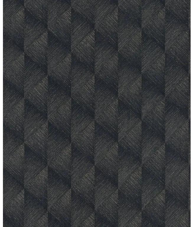 Vliesová 3D tapeta 687958 geometrická černá, zlatá / Tapety na zeď Tropical House (0,53 x 10,05 m) Rasch