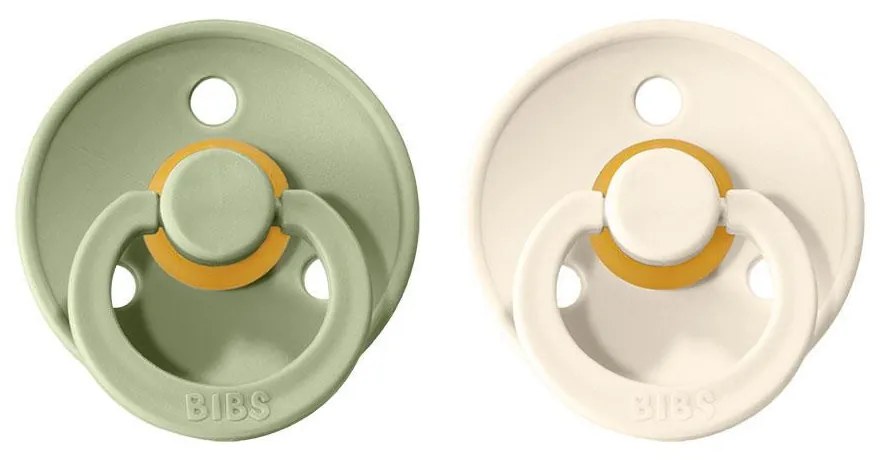 Bibs dudlíky kaučuk 2 ks 18 měsíců+ Colour Sage/ivory