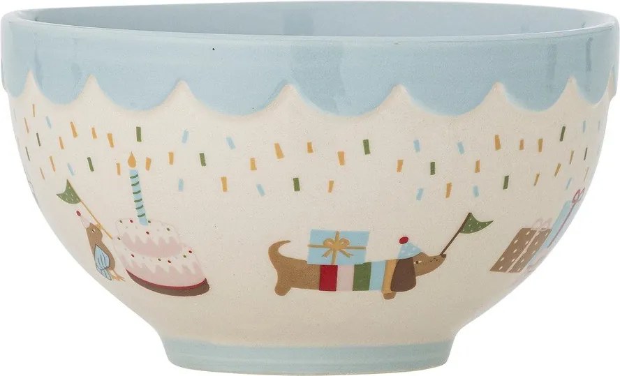 Světle modrá/krémová dětská miska z kameniny ø 13,5 cm Celebrate – Bloomingville Mini
