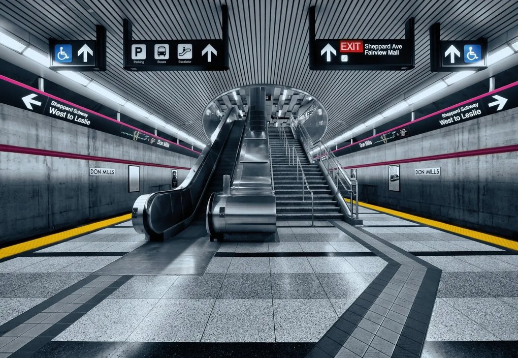 Komar 3D fototapeta Metro Subway 8-996 / Obrazové tapety a fototapety na zeď Komar (368 x 254 cm)