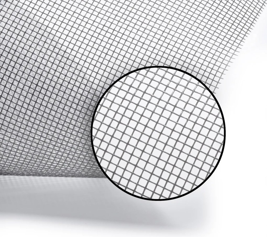 Dekodum Síťka na okno 140 cm x 160 cm, barva síťe: šedá, pevná, sklolaminát, jemná síťka