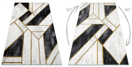 koberec EMERALD výhradní 1015 glamour, stylový mramor, geometrický če velikost 120x170 cm | krásné koberce cz