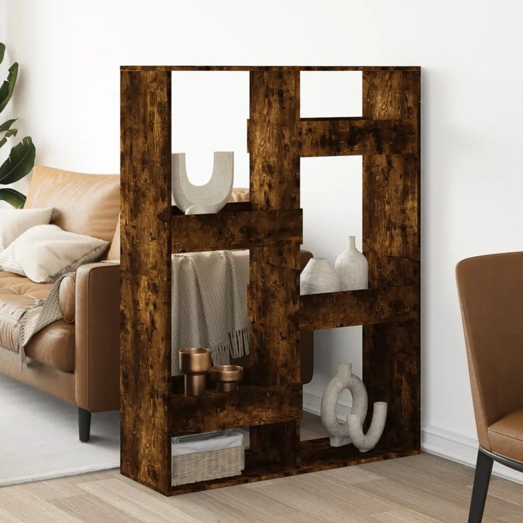 Dělící stěna kouřový dub 100 x 33 x 135 cm kompozitní dřevo 3309559