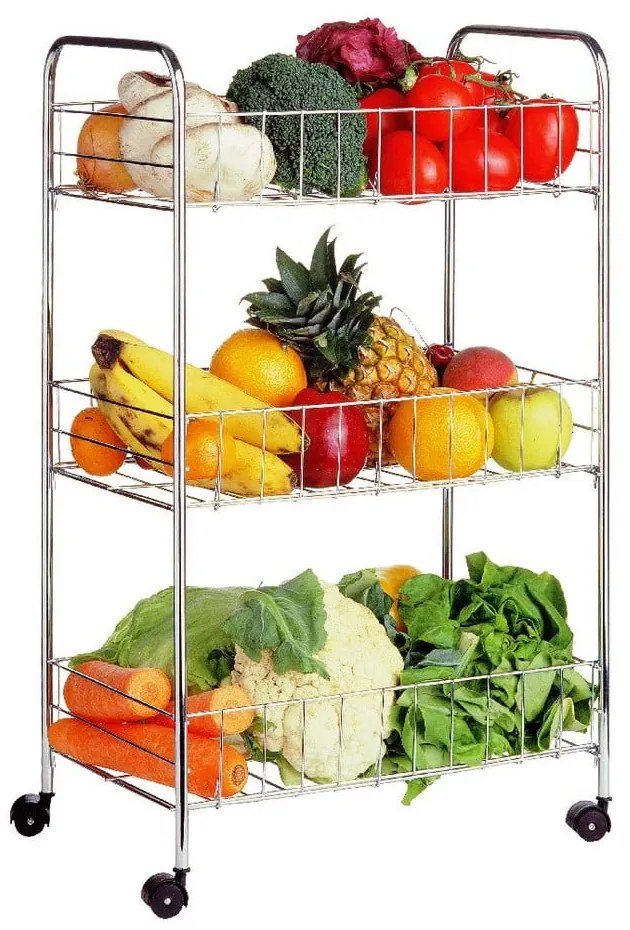 Odkládací vozík Premier Housewares Chrome Tier