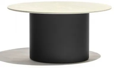 Branta nízké stoly keramika Ø70 písková - vzhled kámen černá Todus