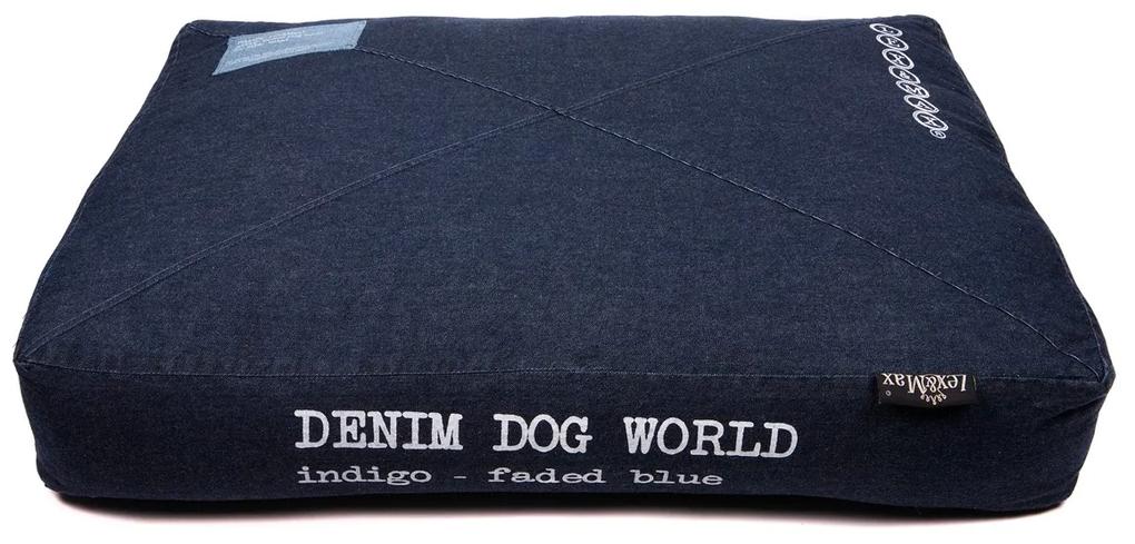 Lex & Max Luxusní pelíšek pro psa Lex & Max World 100 x 70 cm | tmavě modrý